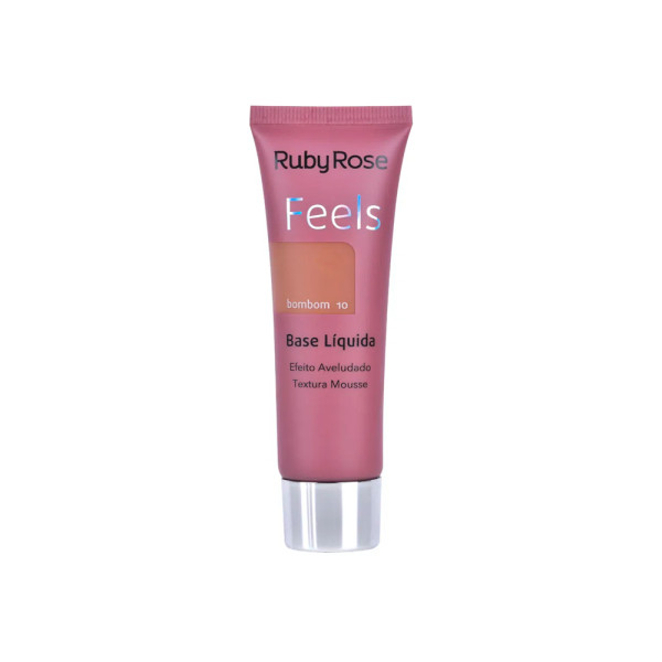 BASE LIQ RUBY ROSE 37G FEELS BOMBOM | EBC Atacado de Cosméticos